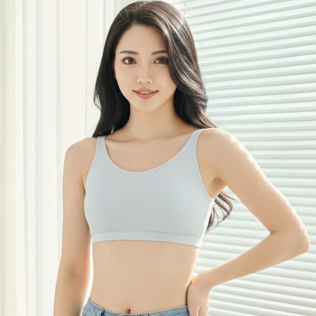 【Clany可蘭霓】MIT竹纖抑菌消臭天絲棉無鋼圈M-3XL 加大尺碼睡眠背心 bratop女內衣 8062-61 灰色