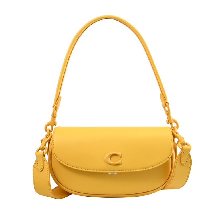 COACH CR666 EMMY 23 經典C LOGO皮革翻蓋兩用馬鞍包.黃色 | 熱銷推薦 | 康是美網購eShop