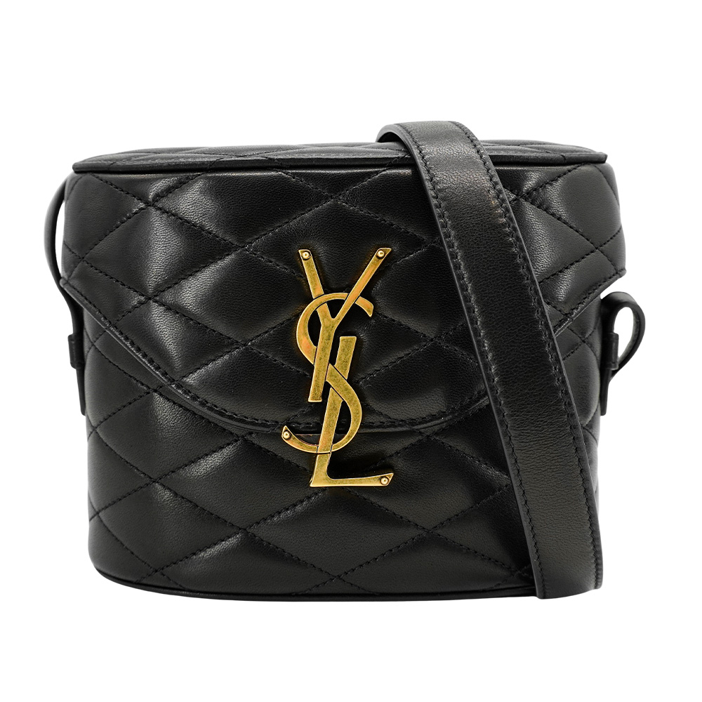 YSL 展示品 June 絎縫羊皮金釦掀蓋Box斜背包(710080-黑) | 熱銷推薦 | 康是美網購eShop