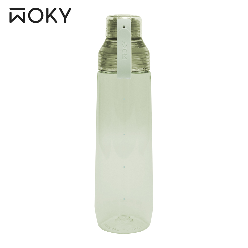 【WOKY沃廚】ECOZEN透明瓶-森山綠(800ml附彈跳粗吸管) | 熱銷推薦 | 全家行動購