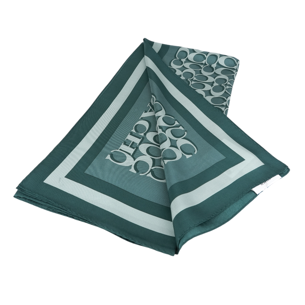COACH CC Logo 經典標誌真絲方巾(深松石綠) | 熱銷推薦 | 康是美網購eShop