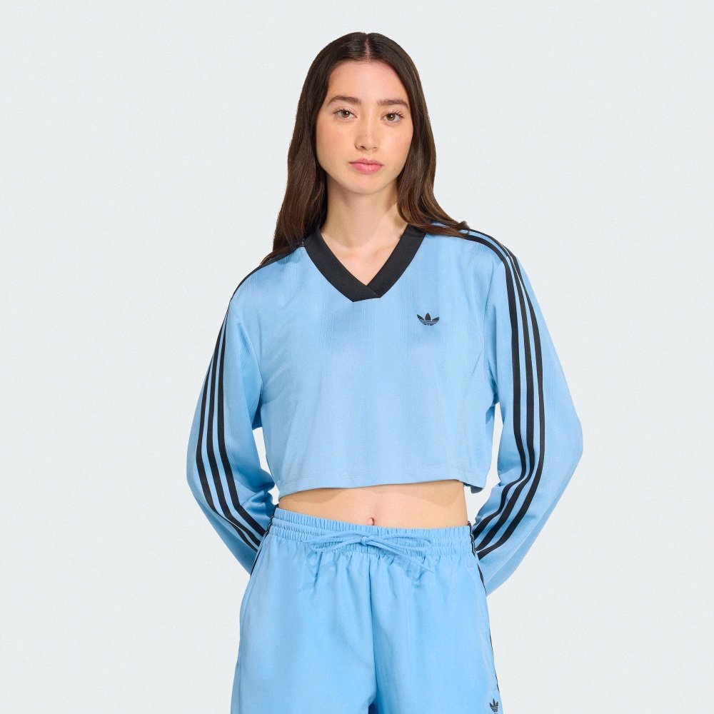 ADICOLOR FOOTBALL 短版長袖上衣 JV9738 | adidas台灣官方購物網站