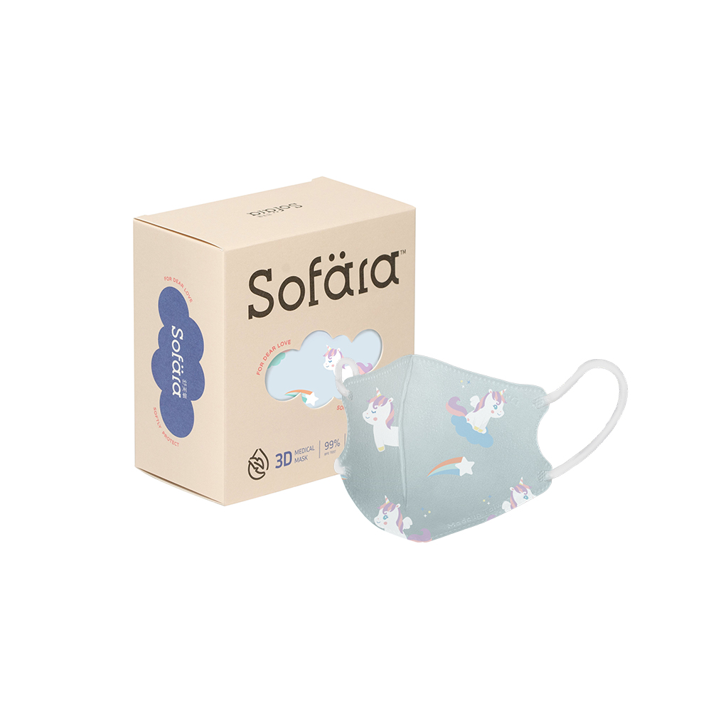 Sofara舒芙氧嬰 兒立體空氣口罩30入（0-18個月）-萌萌獨角獸 | 熱銷推薦 | 康是美網購eShop