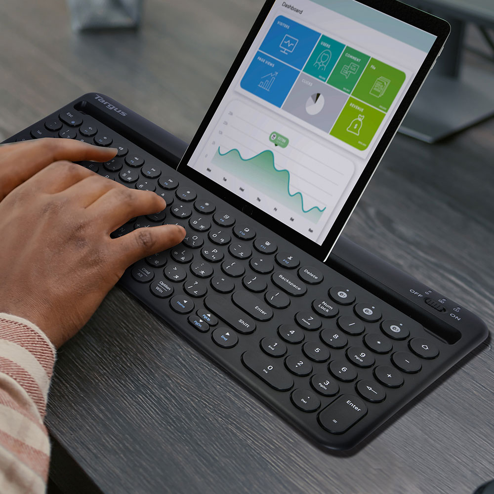 【藍牙鍵盤】Targus AKB867抗菌多工支架藍牙鍵盤