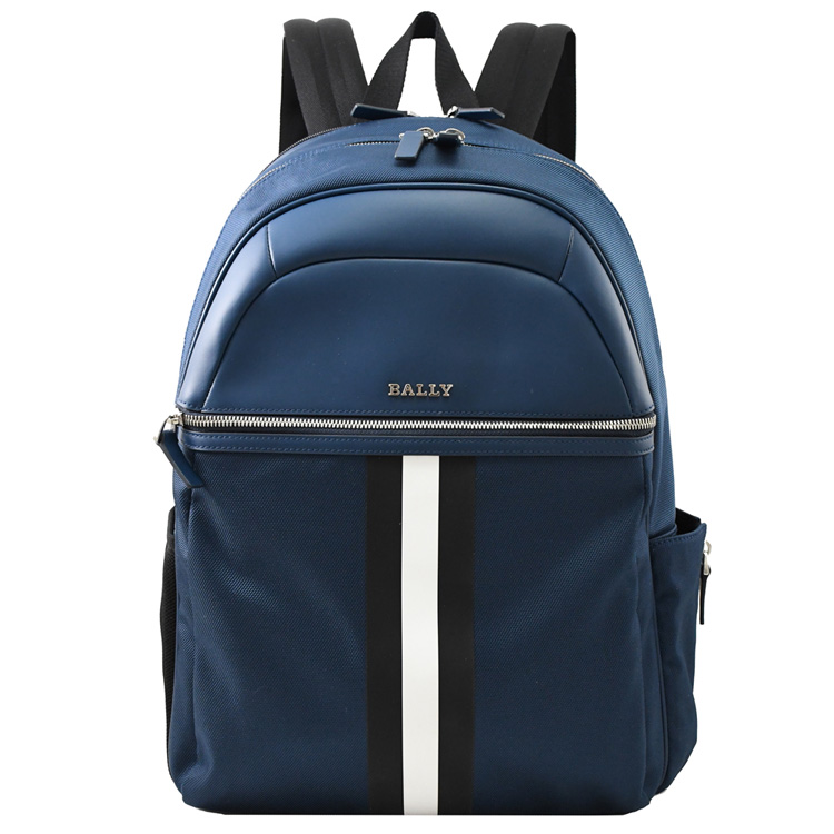 BALLY 6303960 TOLAND 經典條紋尼龍雙層後背包.藍 | 熱銷推薦 | 康是美網購eShop